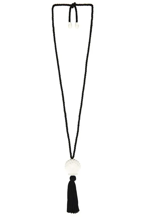 JULIETTA Eze Shell Pendant Necklace - Black & Silver