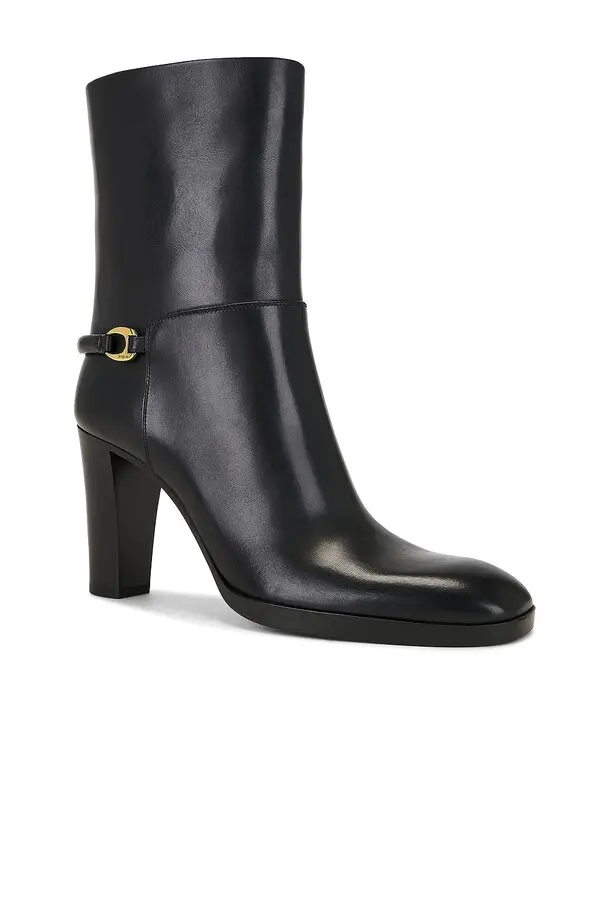 Saint Laurent Chemena Leather Boots