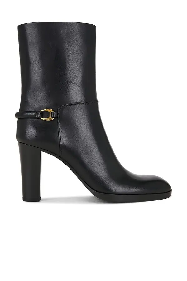 Saint Laurent Chemena Leather Boots - Nero