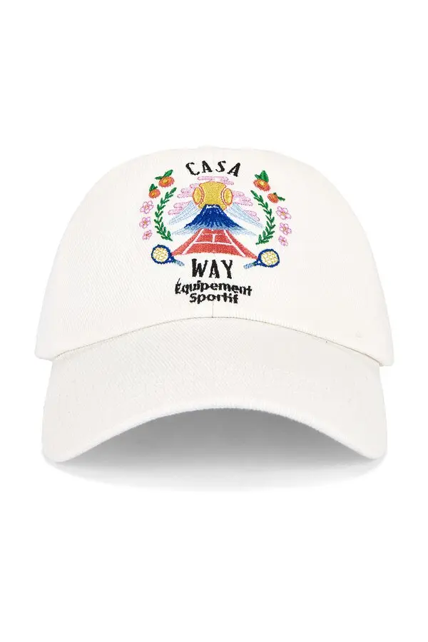 Casablanca Casa Way Mountain Embroidered Cap - White
