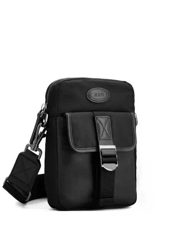 TOD'S Zip-fastening Flap Messenger Bag - Black