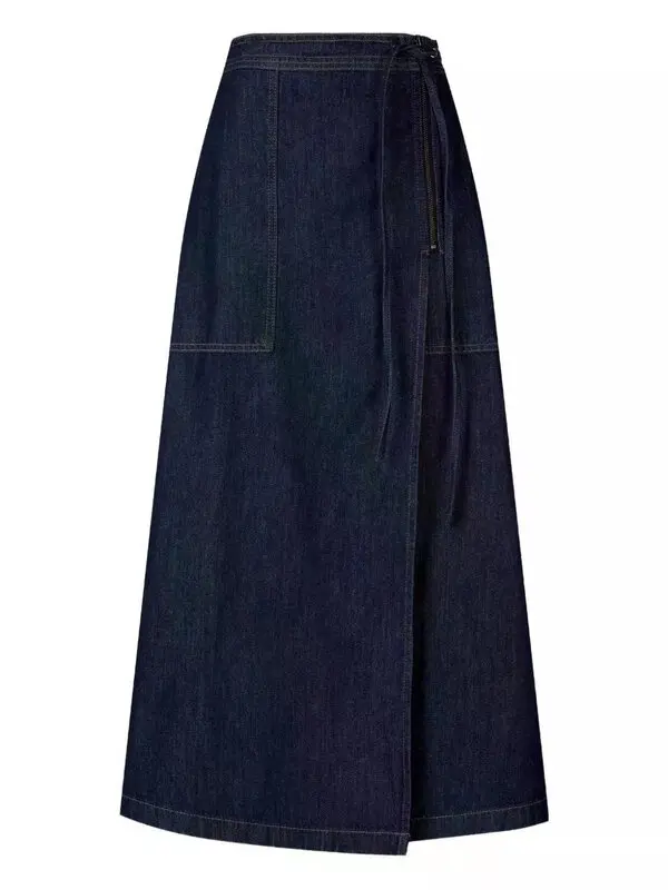 STUDIO TOMBOY Contrast-stitching Cotton Maxi Skirt