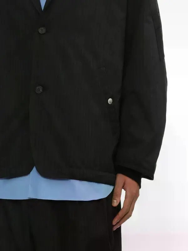 Comme Des Garçons Pinstripe Three-button Jacket