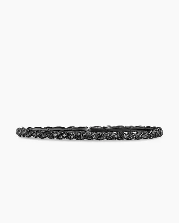 David Yurman Sculpted Cable Flex Bracelet - Black Diamond