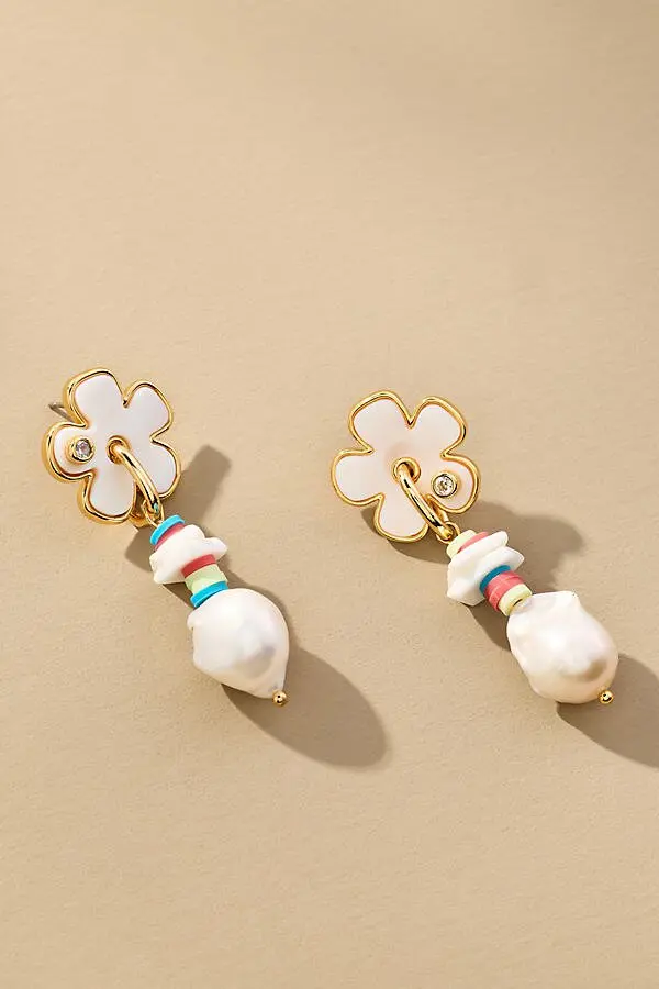 Mignonne Gavigan Romy Drop Earrings - White Multi