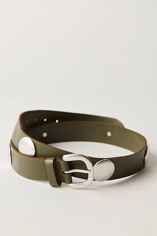 Free People Rhea Leather Belt - Keepsake Clover