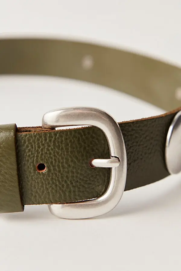 Free People Rhea Leather Belt - Keepsake Clover