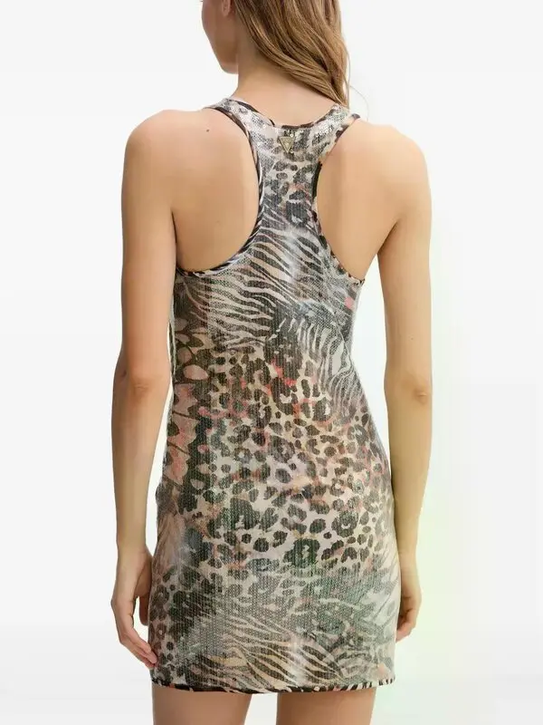 Guess Sequin Animal-print Dress