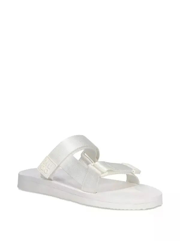 Hugo Double-strap Flat Sandals - White