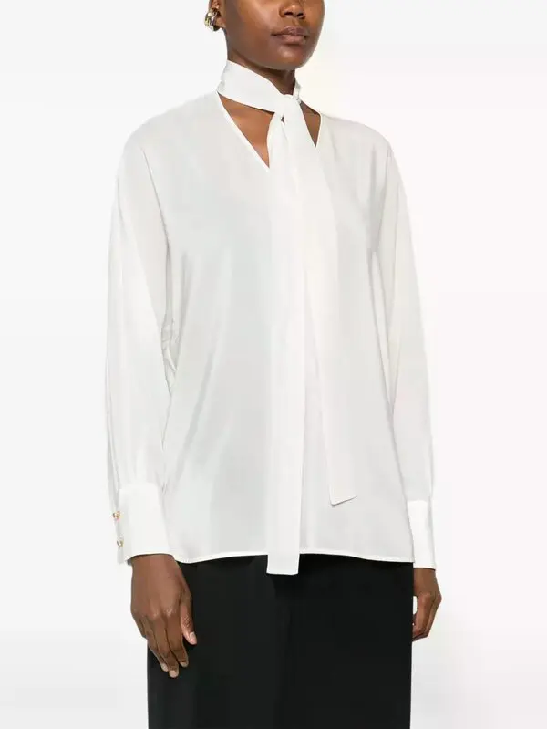 Max Mara Tie-neck Silk Blouse