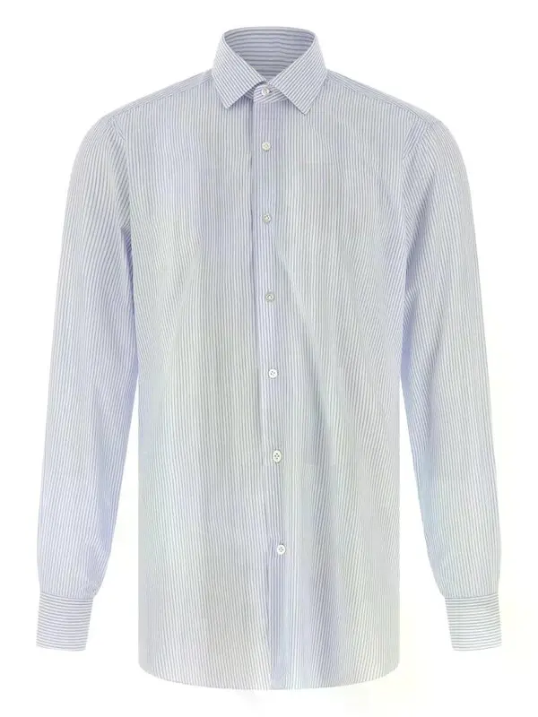 BARBA NAPOLI Striped-pattern Shirt - Blue