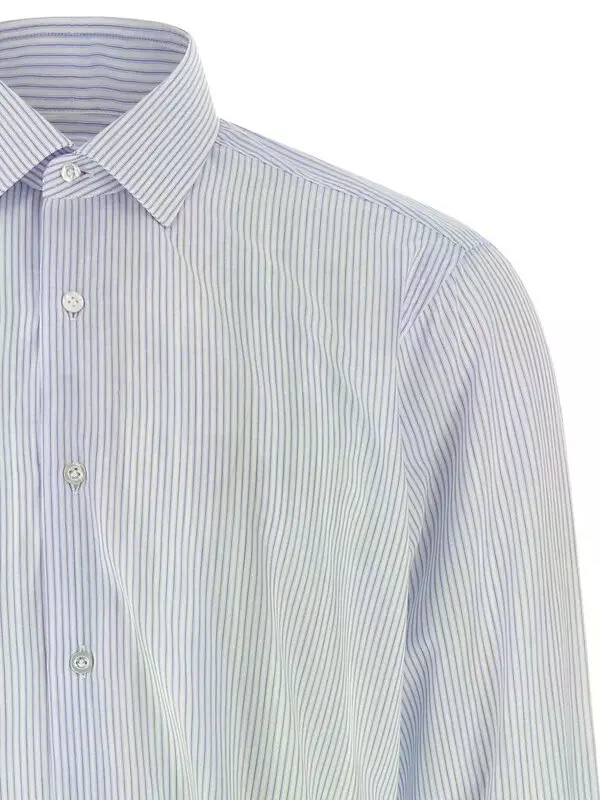 BARBA NAPOLI Striped-pattern Shirt - Blue