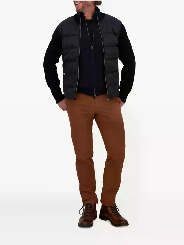 Fedeli Crew-neck Wool Sweater - Blue