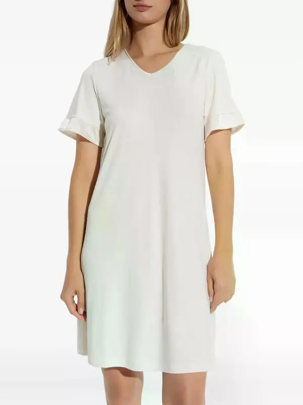 Hanro Ruffle-sleeve V-neck Nightdress