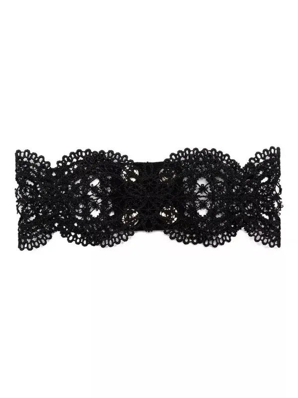 MANOKHI Lace-insert Choker Necklace - Black