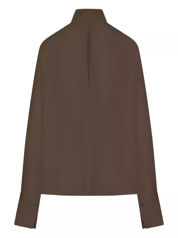 TOM FORD High-neck Blouse - Brown