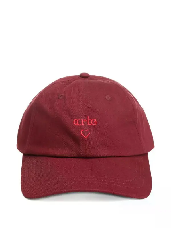 ARTE ANTWERP Embroidered Heart Baseball Cap - Red