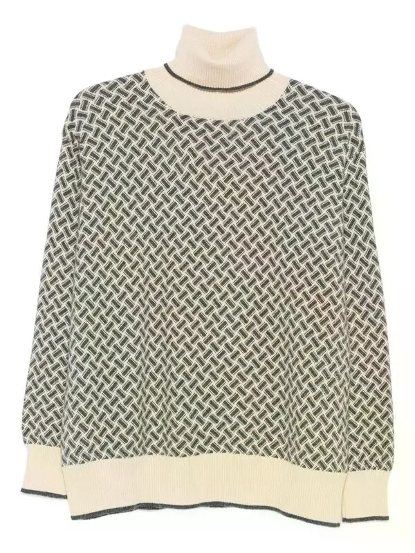 DRUMOHR Geometric-pattern Turtleneck Sweater
