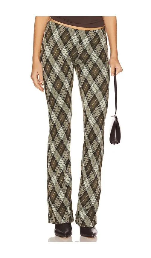 Free People Chloe Knit Pant - Olive Combo