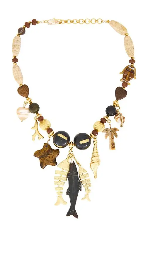 Brinker & Eliza Fisherman Necklace - Neutral Multi