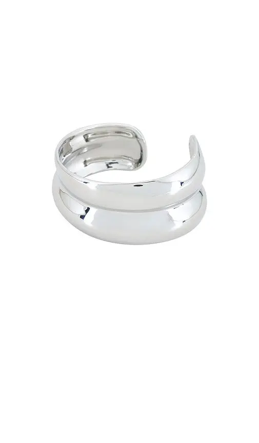 Shashi Double Dome Cuff Bracelet - Silver