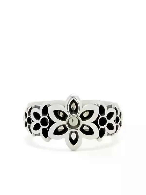 Good Art Hlywd Flower-embellished Ring - Silver