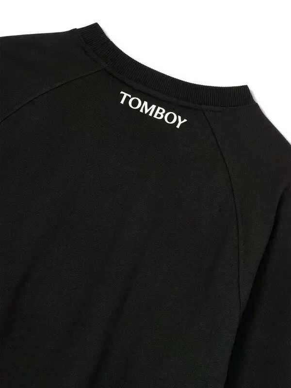 TOMBOY Back-logo Ribbed Sweatshirt