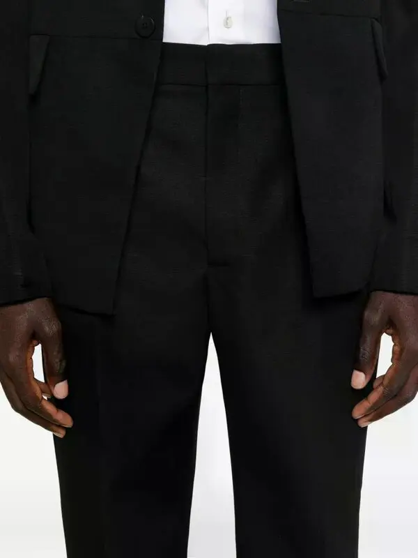 Jacquemus Pleated-front Trousers - Black