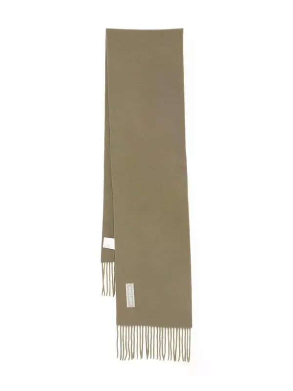 Our Legacy Fringe-edges Wool Scarf - Green