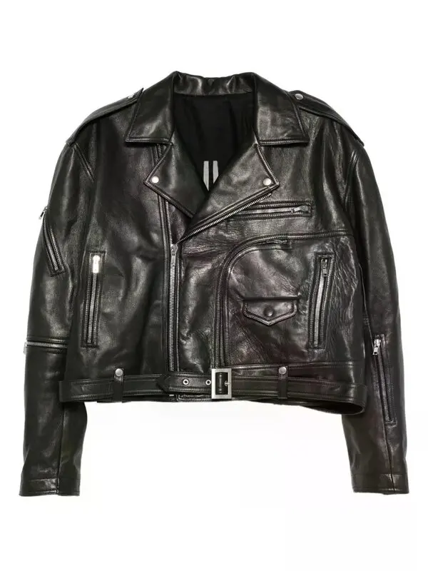 Rick Owens Belted Leather Jacket