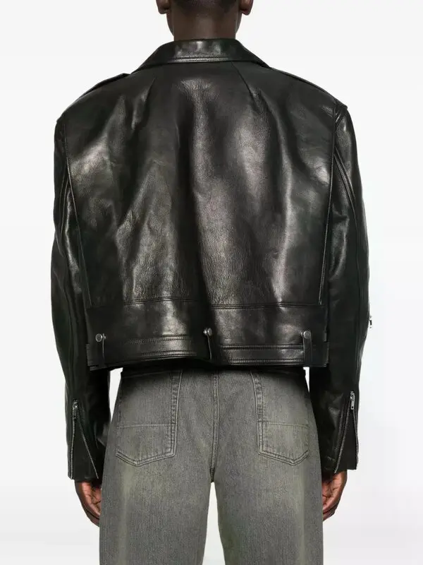 Rick Owens Belted Leather Jacket