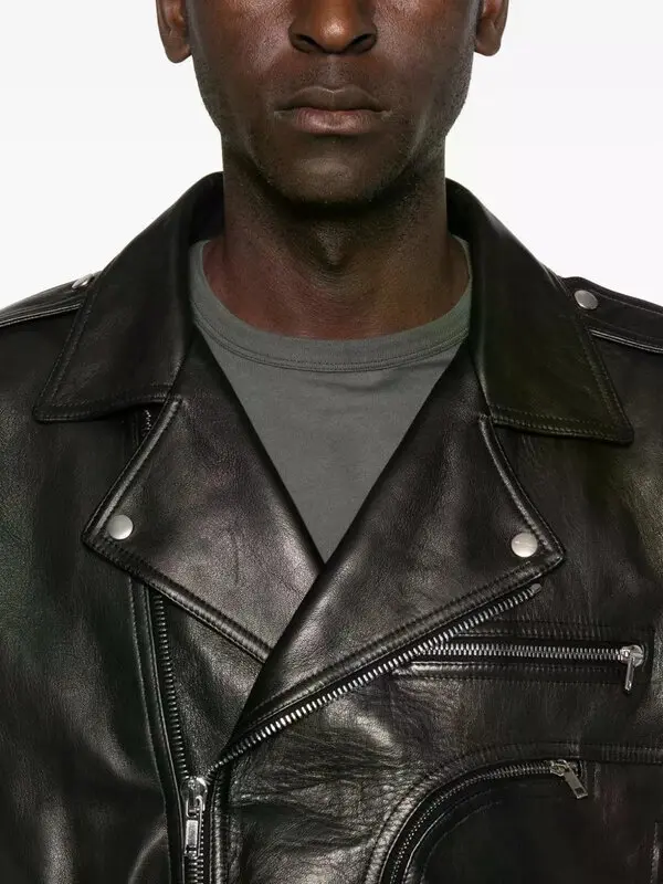 Rick Owens Belted Leather Jacket