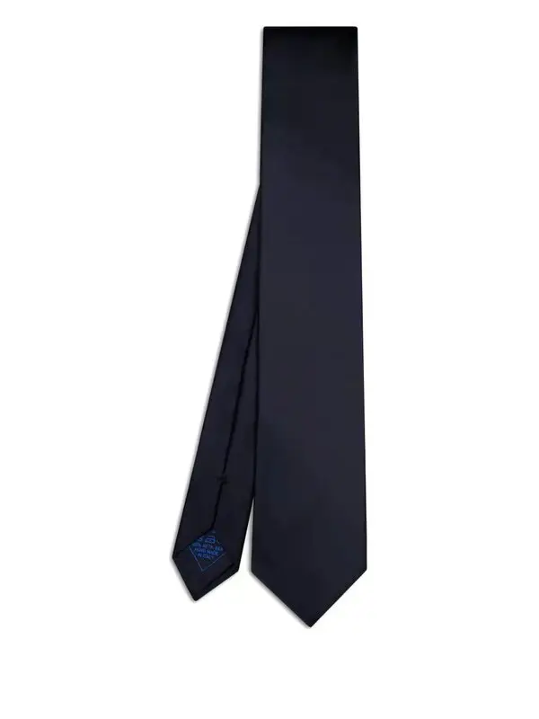 Brioni Plain Silk Tie - Blue