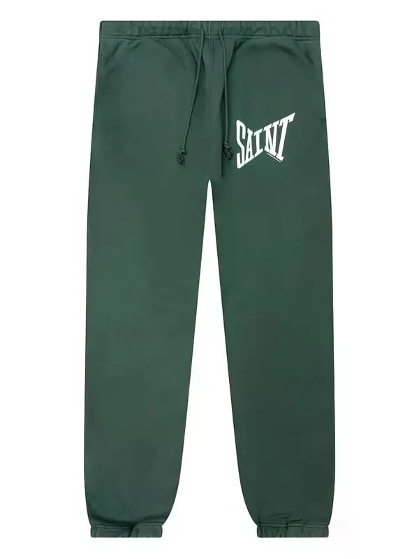 SAINT MXXXXXX Logo-print Track Pants - Green