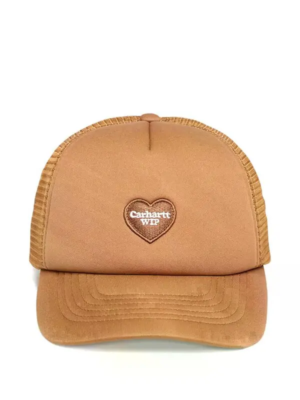 Carhartt Work In Progress Heart-patch Trucker Cap - Brown