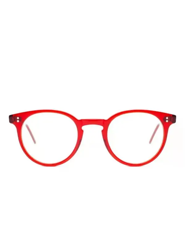 Kàdor Round-frame Glasses - Red