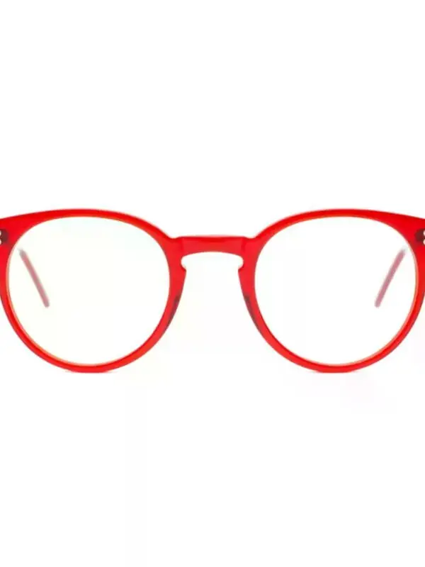 Kàdor Round-frame Glasses - Red