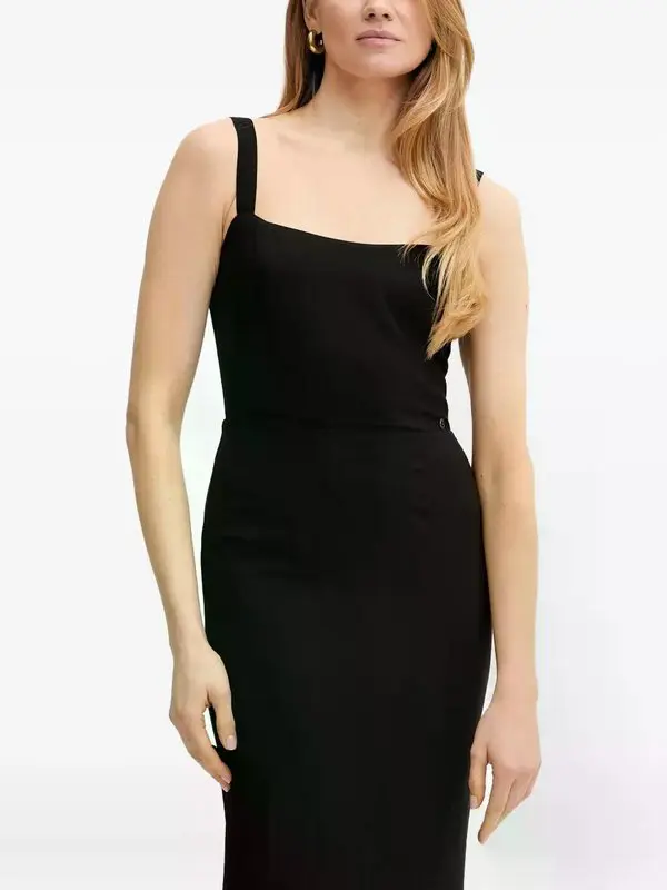 Guess Square-neck Fishtail Midi Dress