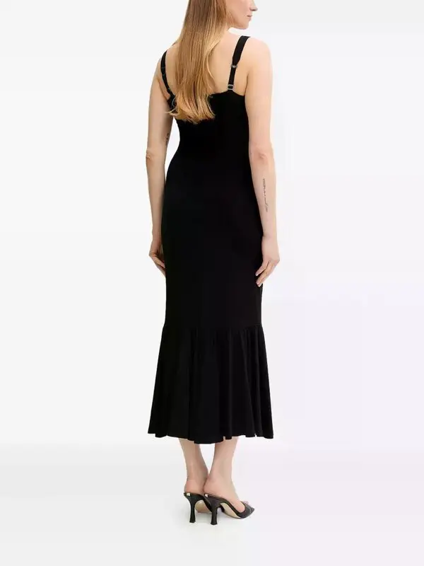 Guess Square-neck Fishtail Midi Dress
