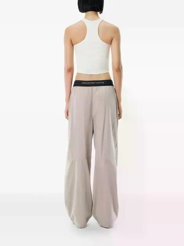 Alexander Wang Mid-rise Logo Trousers - Grey
