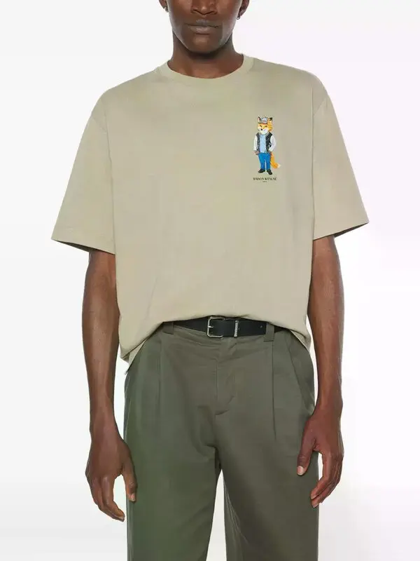 Maison Kitsuné Fox-graphic Cotton T-shirt