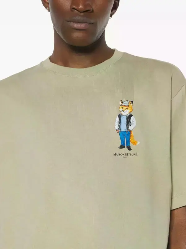 Maison Kitsuné Fox-graphic Cotton T-shirt