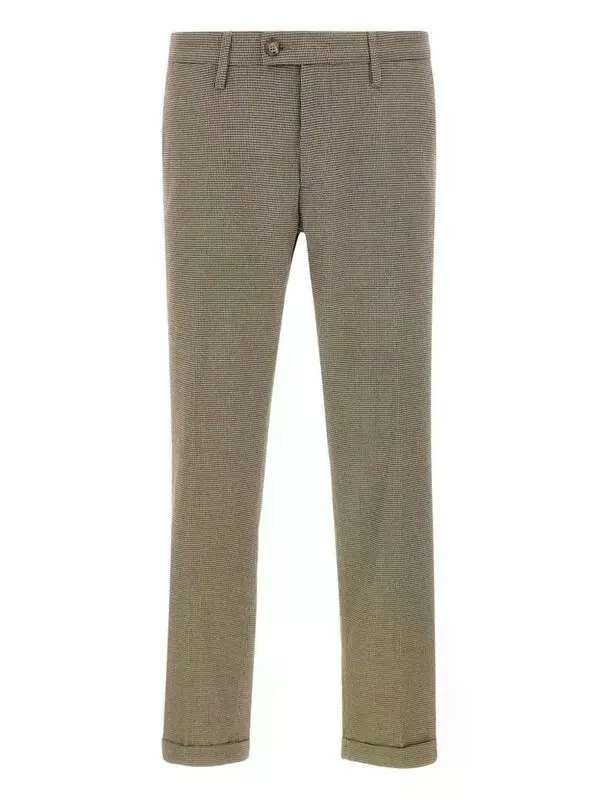 RE-HASH Houndstooth Cuffed-hem Trousers
