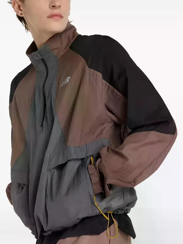 NEW BALANCE Color-blocked Half-zip Windbreaker