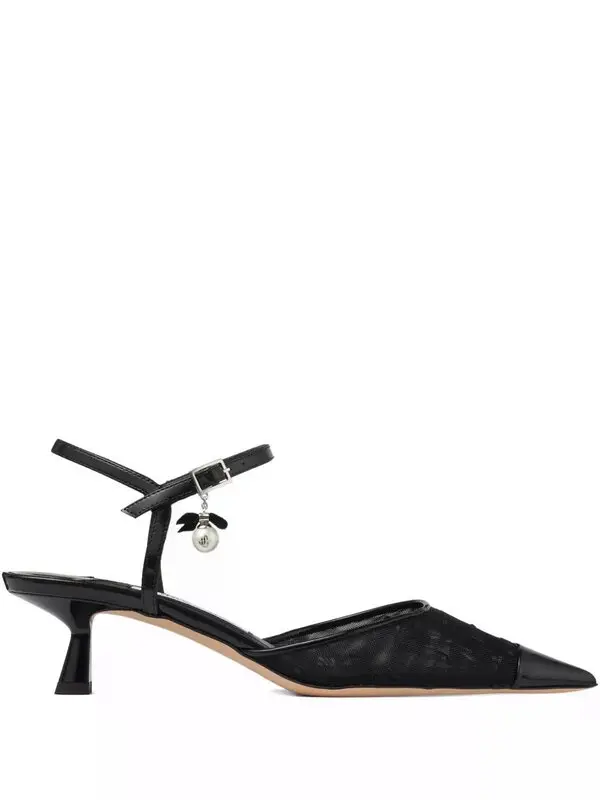 JIMMY CHOO Aren Slingback Pumps With Pearl Charm
