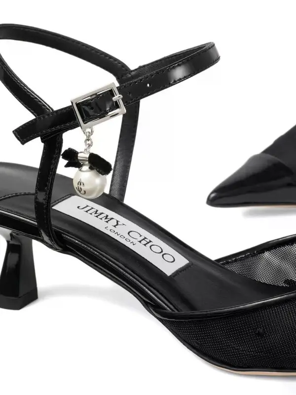 JIMMY CHOO Aren Slingback Pumps With Pearl Charm