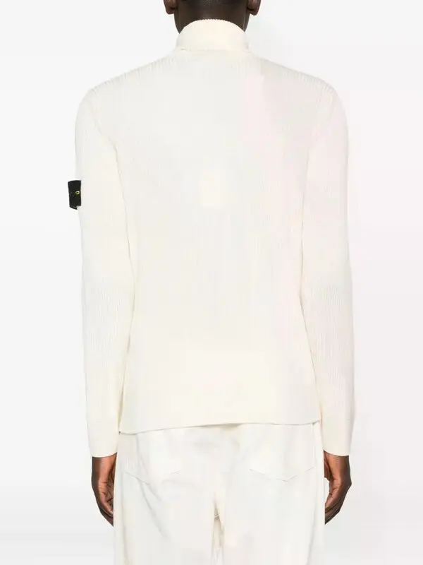 Stone Island Ribbed High-neck Sweater - Neutrals
