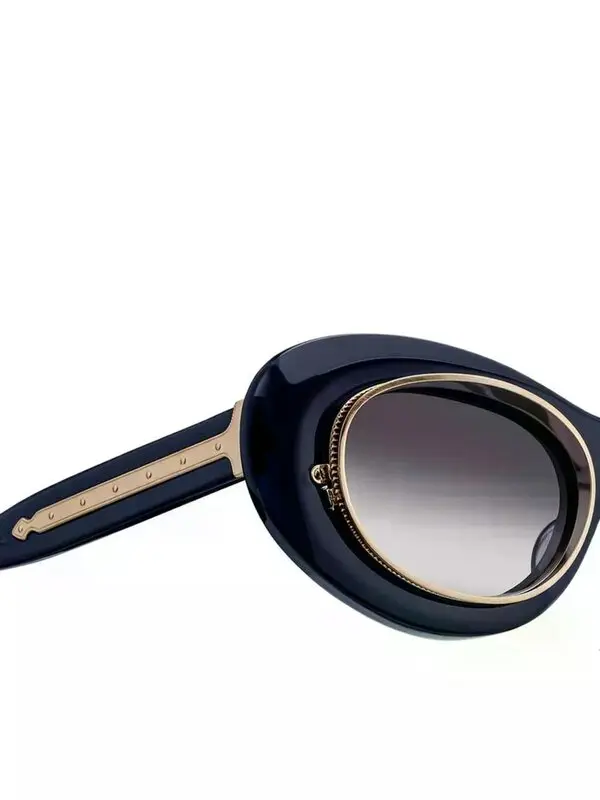 Matsuda Oval-frame Sunglasses With Gold-tone Details