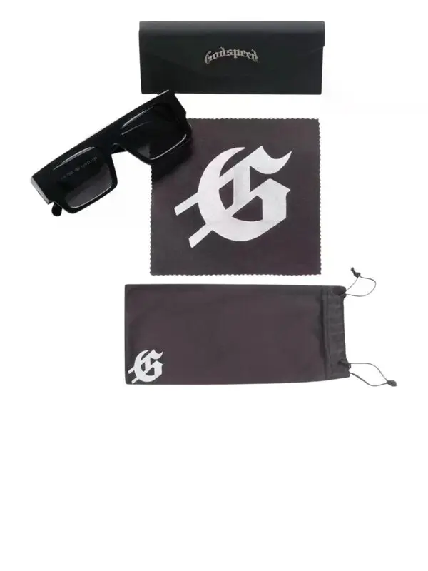 GODSPEED Logo-detail Square-frame Sunglasses
