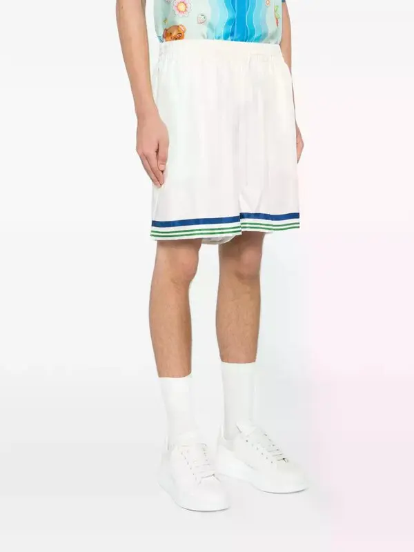 Casablanca Tennis Club Icon Silk Shorts